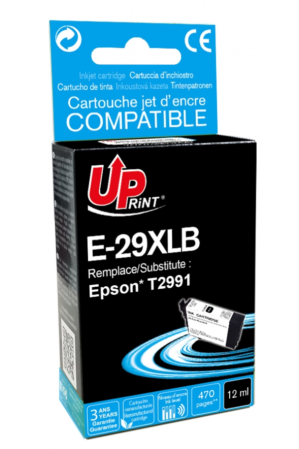 Epson T2991 - Cartouche jet d'encre noire 29XL "Fraise" E29XLB compatible