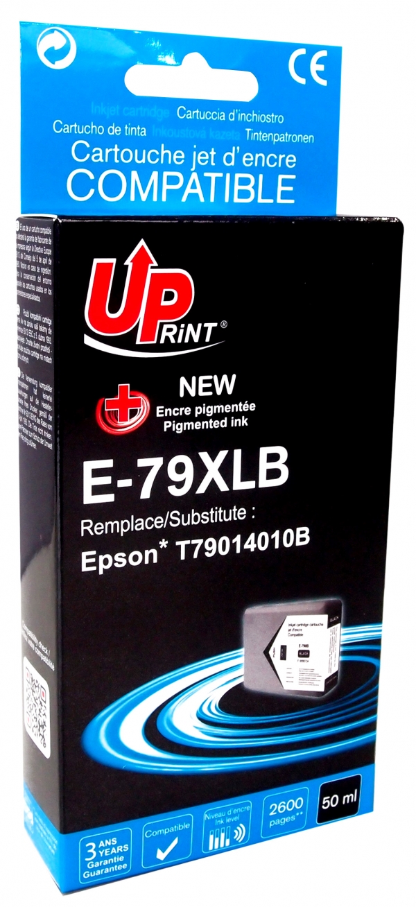 Epson T7901 - Cartouche jet d'encre noire Black 79XL E-79XLB compatible