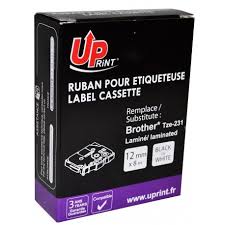 Brother TZ-211 - Ruban laminé Compatible standard noir sur fond blanc ...